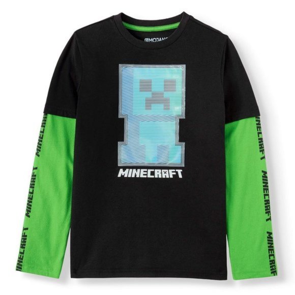 MOJANG | Shirts & Tops | Minecraft Line Sprite Long Sleeve Tshirt ...